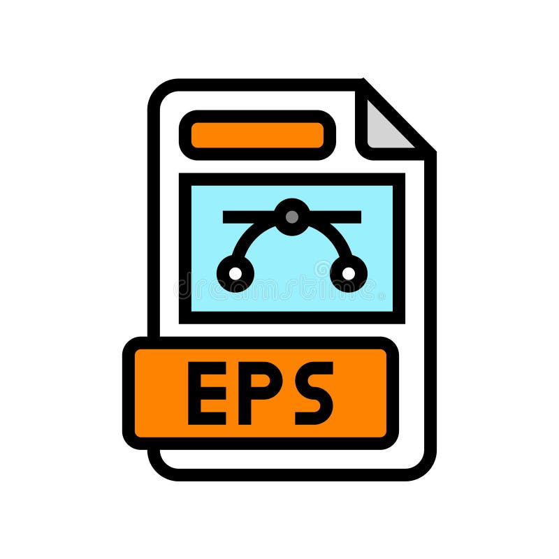Eps File Format Document Color Icon Vector Illustration Stock Vector ...