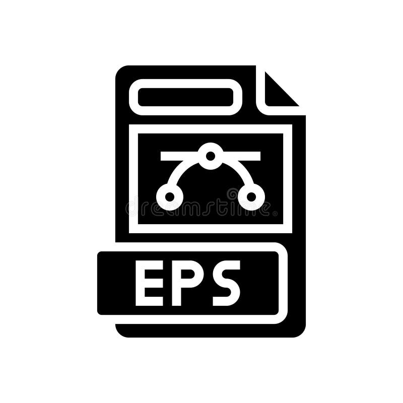 Eps File Format Document Glyph Icon Vector Illustration Stock Vector ...