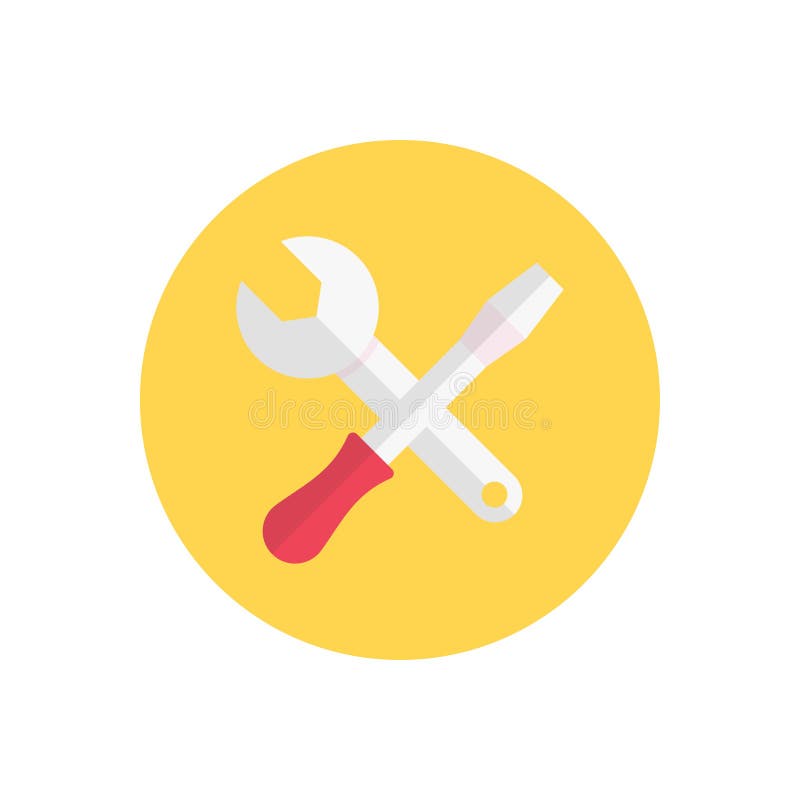 Fix vector flat color icon stock vector. Illustration of setting ...