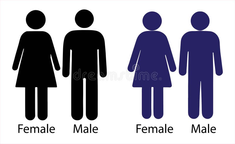 Man and Woman Icon Representing the Common Gender Symbols Used for ...
