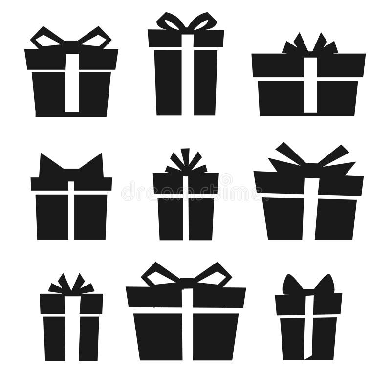 Gift boxes Silhouette stock illustration. Illustration of shiny - 272208159