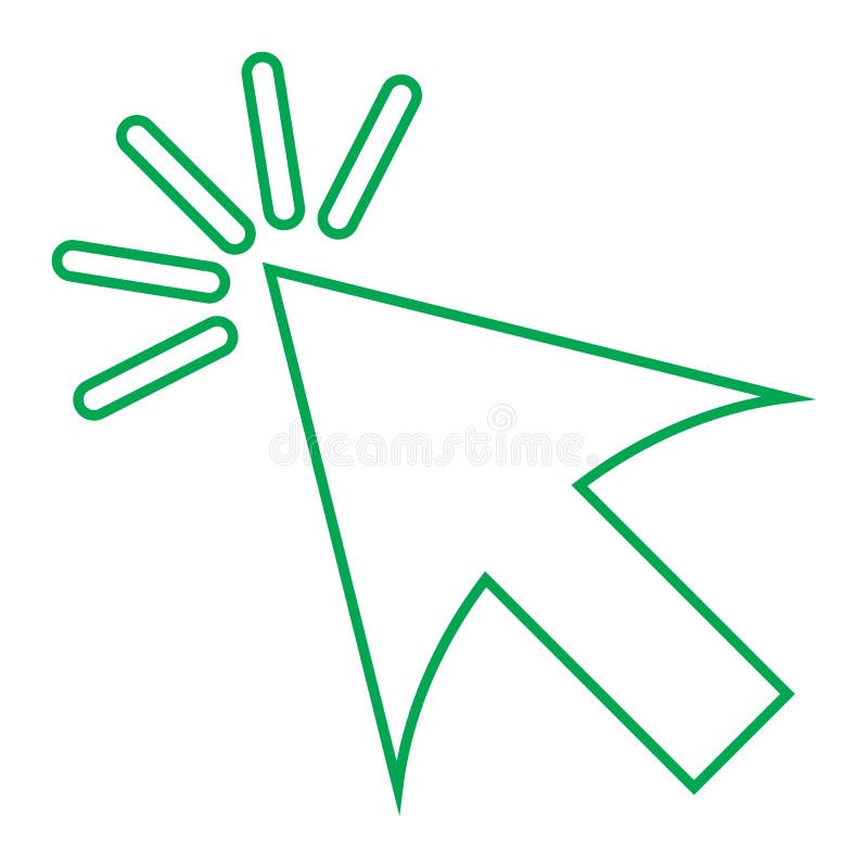 Finger Mouse Pointer Green Stock Illustrations – 545 Finger Mouse ...