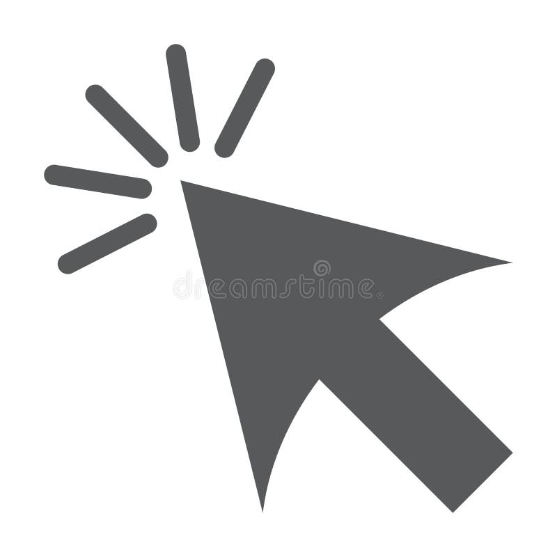 Eps10 Grey Vector Pointer or Cursor Solid Icon Stock Vector ...