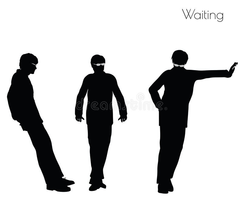 Boy in Waiting Pose on White Background Stock Vector - Illustration of ...