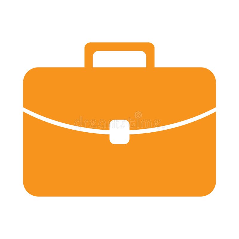 Eps10 Orange Briefcase Solid Icon Stock Illustration - Illustration of ...
