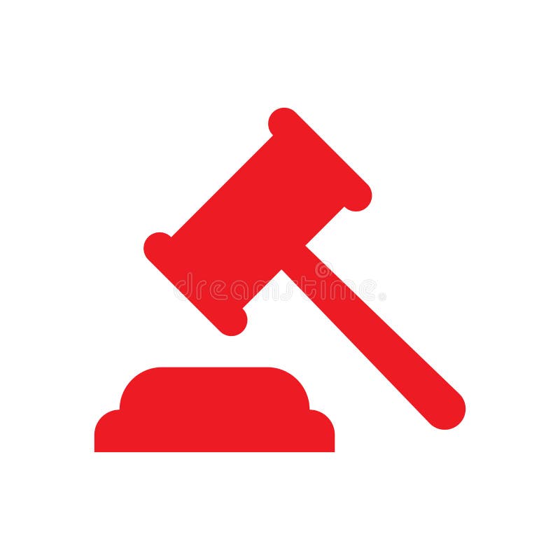 Eps10 Red Vector Auction Solid Icon Stock Vector - Illustration of ...