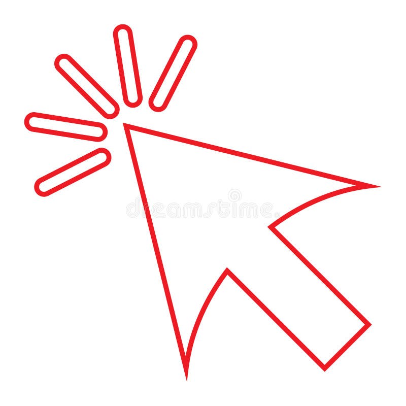 Cursor Arrow Mouse Red Line Stock Illustrations – 394 Cursor Arrow ...