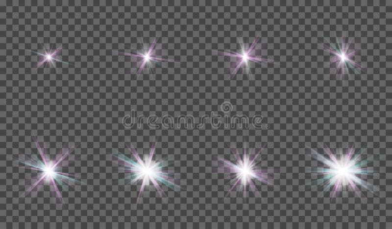 A Set of Light Effects for Design. Each Element in a Separate Layer ...