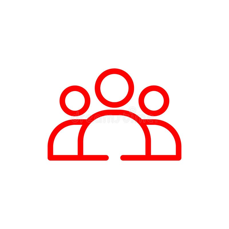 Eps10 Squad Vector Line Art Icon Isolated on White Background. Stock ...