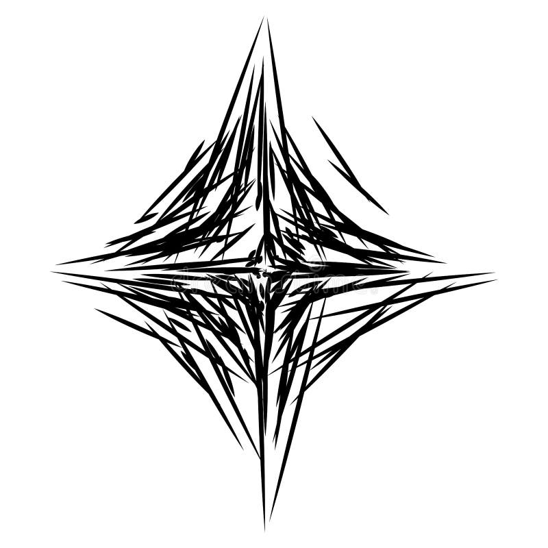 Abstract Erratic Formation Made Up with Random Lines. Abstract Art ...