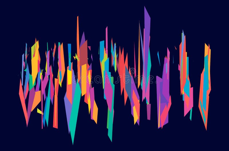 Abstract Vector Art - Random Geometry Shapes Vector Illustration ...