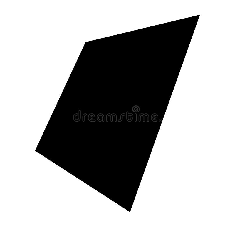 Basic Square Shape, Square Plane in Perspective. 3D Flat Angle Trapeze ...