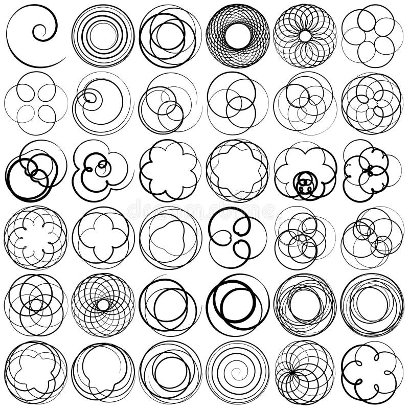 Curlicue, Loop Shapes, Elements Vector Illustration Stock Vector ...