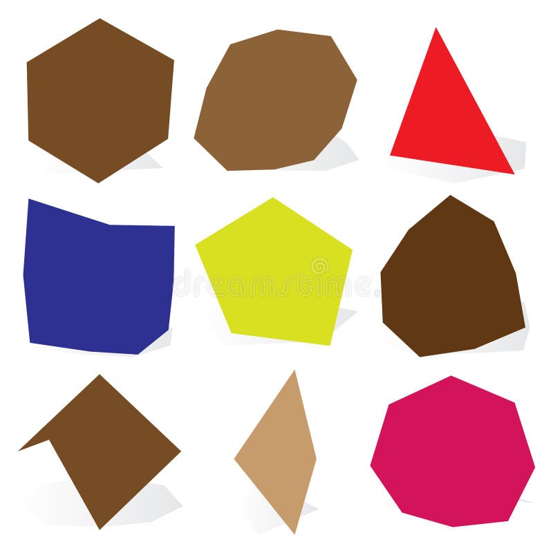 Edgy, Geometric Stone, Pebble Shapes.Simple, Basic Angular, Angled ...