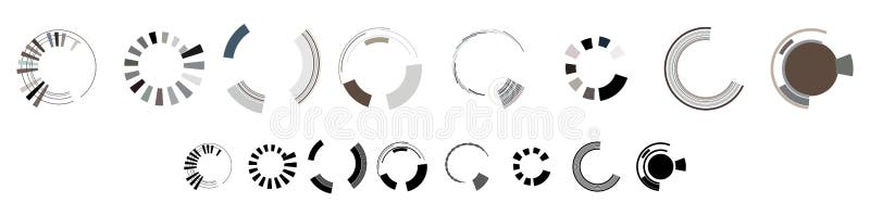 Geometric Circles, GUI, UI, HUD Segmented Circles Stock Vector ...