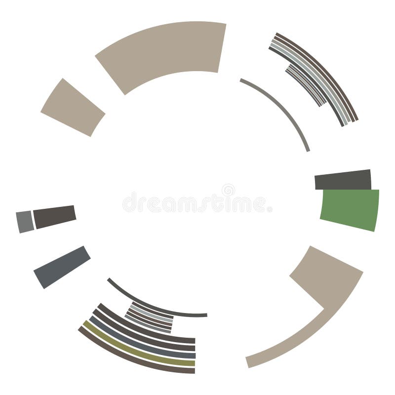 Geometric HUD, Sc-fi GUI, UI Circular Elements. Geometric Circle Vector ...