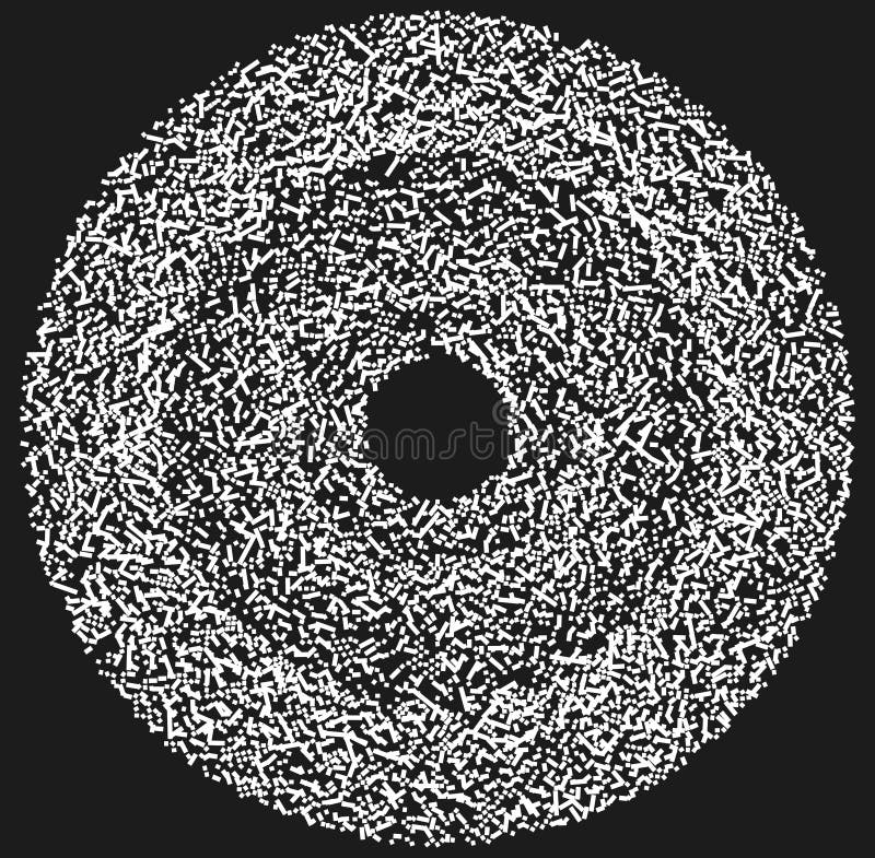 Grayscale Random Squares in Circle Formation Abstract Geometric Element ...