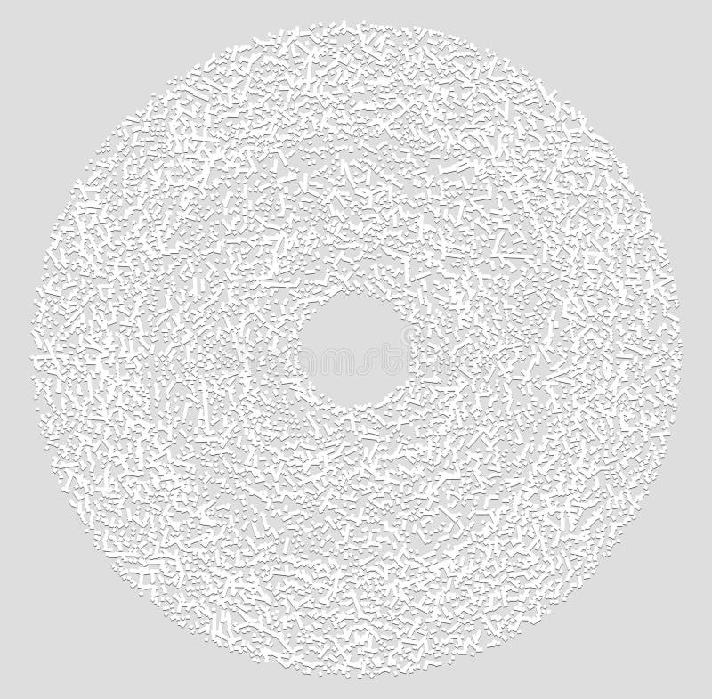 Grayscale Random Squares in Circle Formation Abstract Geometric Element ...