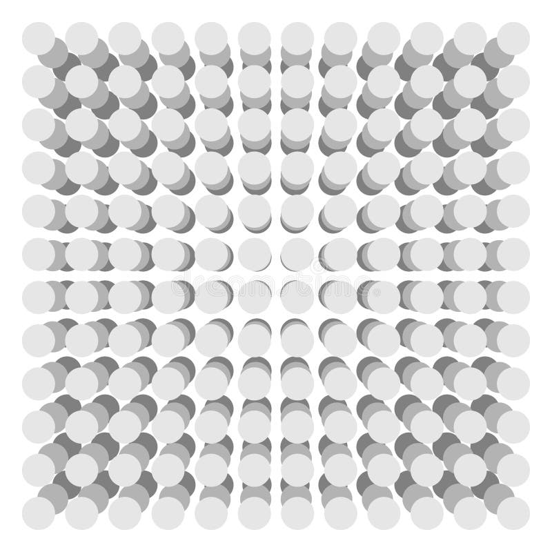 Grid, Mesh of 3D Spatial, Stacked Tier Circles Stock Vector ...