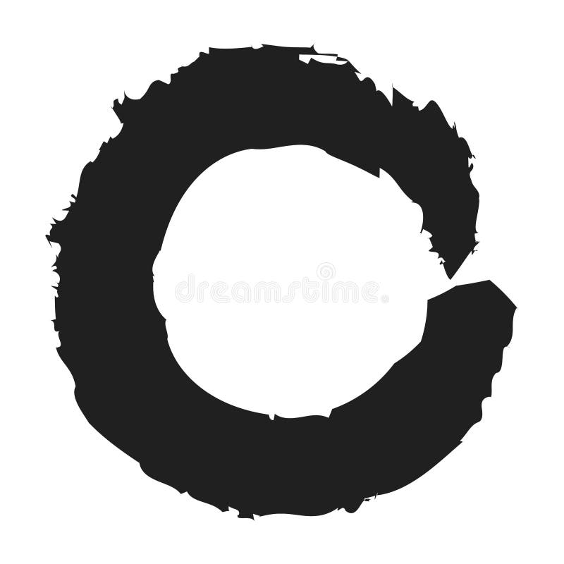 Grungy Circle Blob Blotch Vector Stock Vector Illustration Of Brush