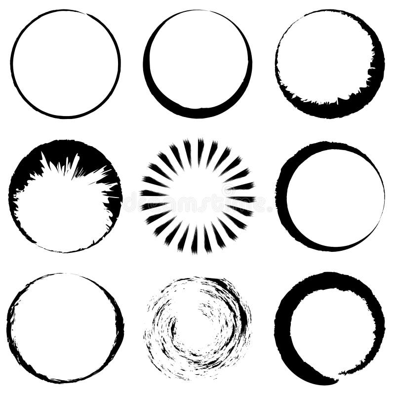 Grungy Circle Blob Blotch Vector Stock Vector Illustration Of