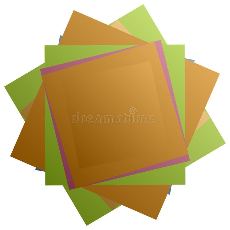 Random Rotated Overlapping Chaotic Squares Vector Illustration ...