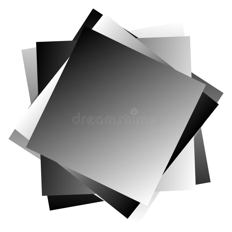 Randxom Rotated Overlap Chaotic Squares Vector Illustration. Squares ...