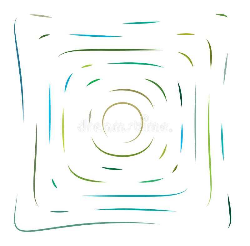 Squeeze Distortion Square Particle Element. Abstract Geometric ...