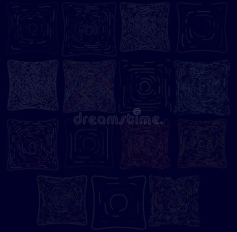 Squeeze Distortion Square Particle Element. Abstract Geometric ...