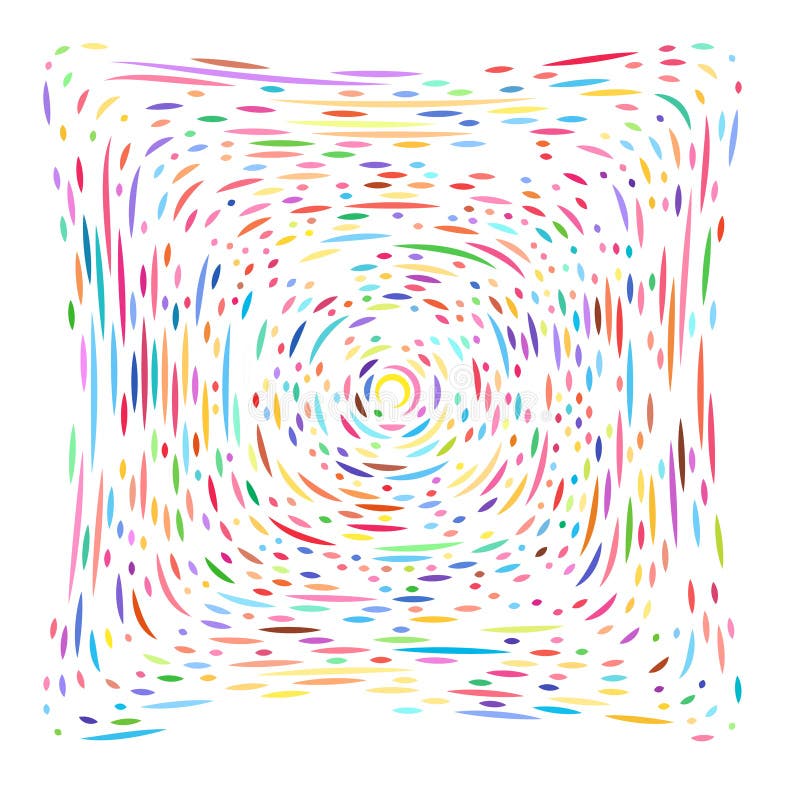 Squeeze Distortion Square Particle Element. Abstract Geometric ...