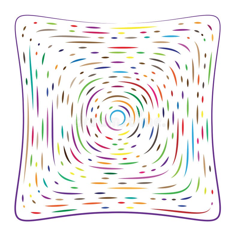 Squeeze Distortion Square Particle Element. Abstract Geometric ...