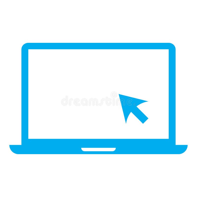 Blue Cursor Laptop Stock Illustrations – 876 Blue Cursor Laptop Stock ...