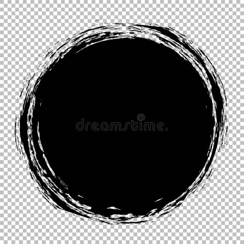 Round Brush Frame Banner on Transparent Background Stock Vector ...