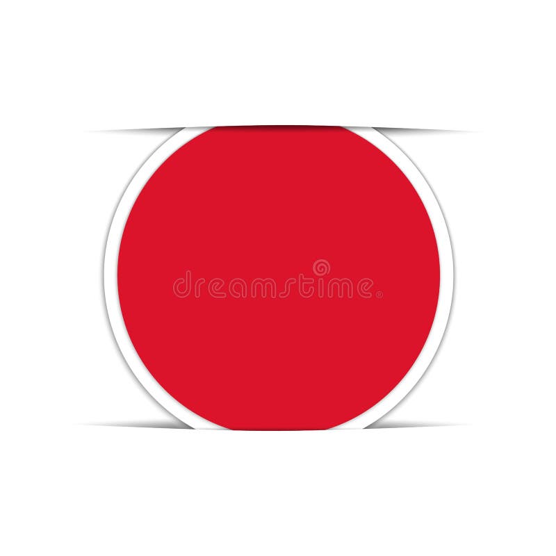Round Red Note Paper Banner on White Background Stock Vector ...