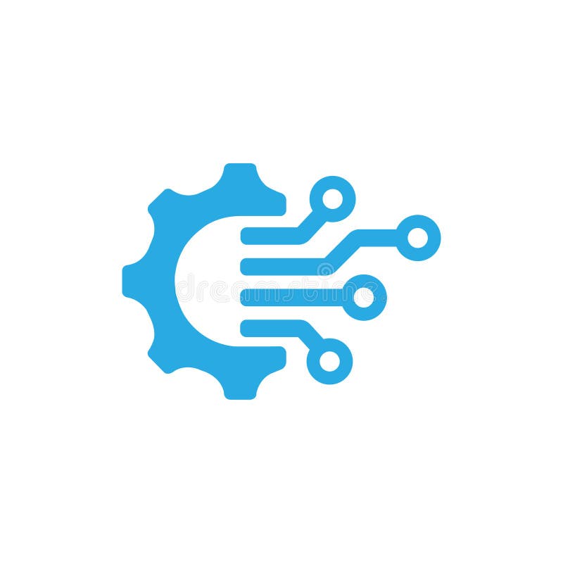 Eps10 Vector Illustration of a Blue Digital Transformation Icon Stock ...