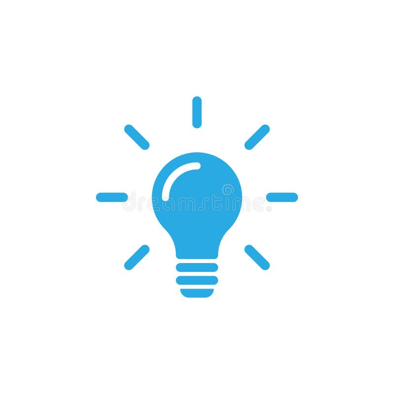 Eps10 Vector Illustration of a Blue Light Bulb Icon Stock Vector ...