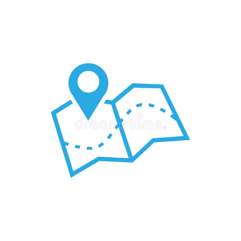 Eps10 Vector Illustration of Blue Map Icon Stock Illustration ...