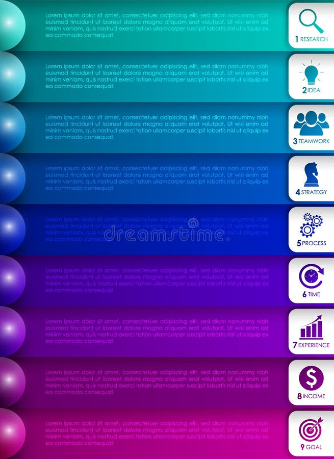 EPS10 Vector Illustration. Business Infographic Process with Realistic ...