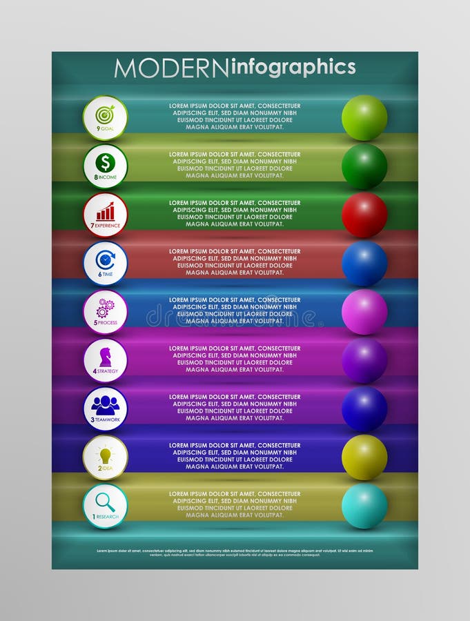 EPS10 Vector Illustration. Business Infographic Process with Realistic ...