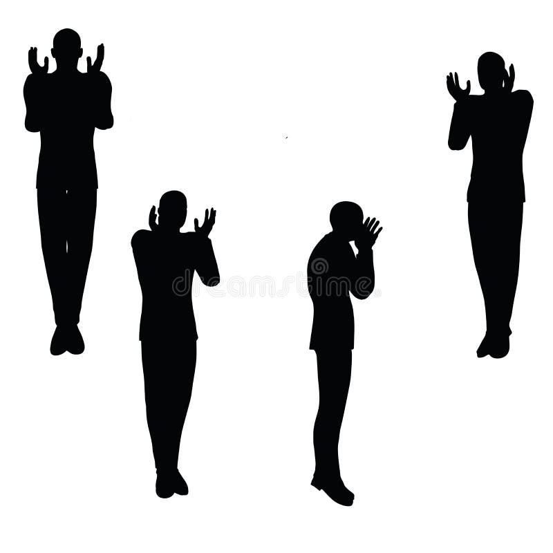 Boy Silhouette in Angry Talk Pose Stock Vector - Illustration of ...