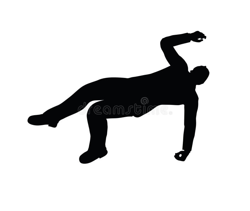 EPS 10 Illustration of a Man in Falling Pose on White Background Stock ...