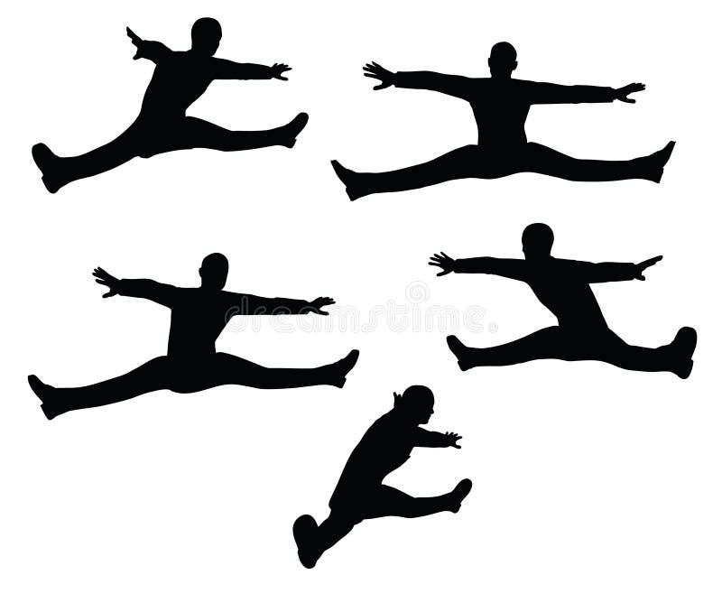 EPS 10 Vector Illustration of Businessman Toe Touch on White Background ...