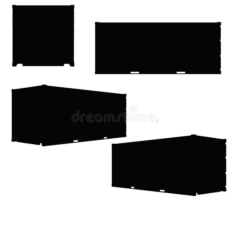 EPS 10 Vector Illustration of Container on White Background Stock ...