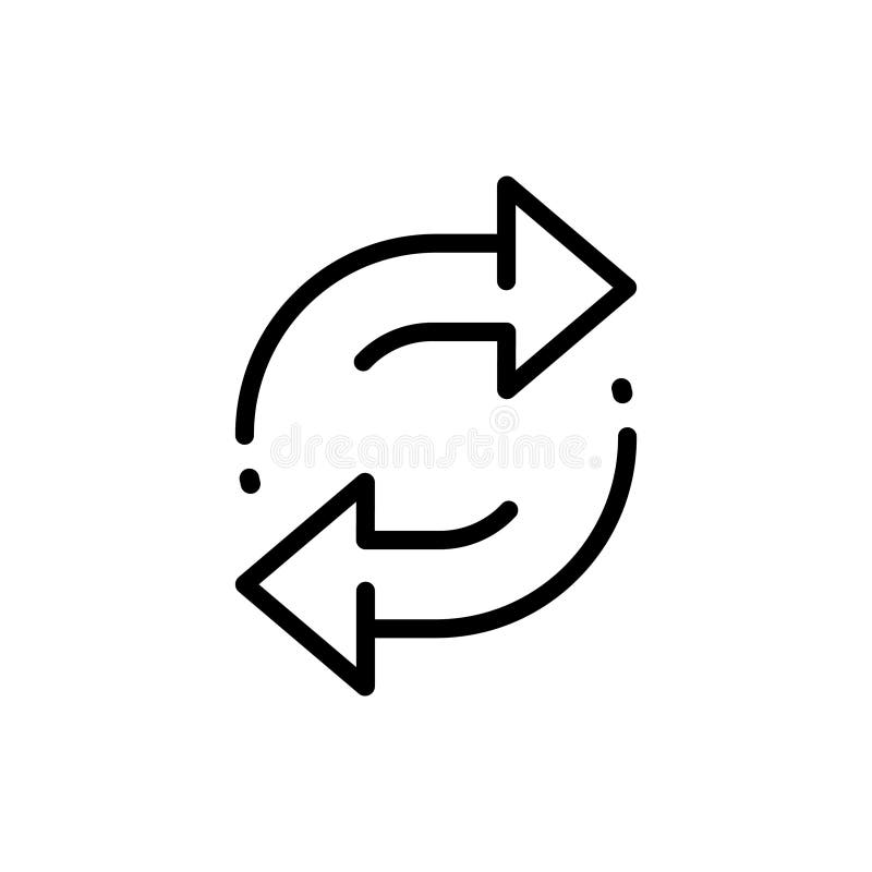 Eps10 Vector Illustration of a Double Reverse Arrow Symbol. Stock ...