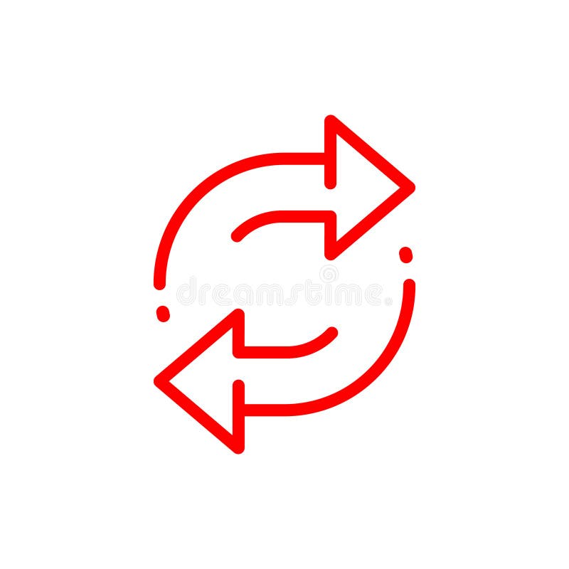 Eps10 Vector Illustration of a Double Reverse Arrow Symbol. Stock ...