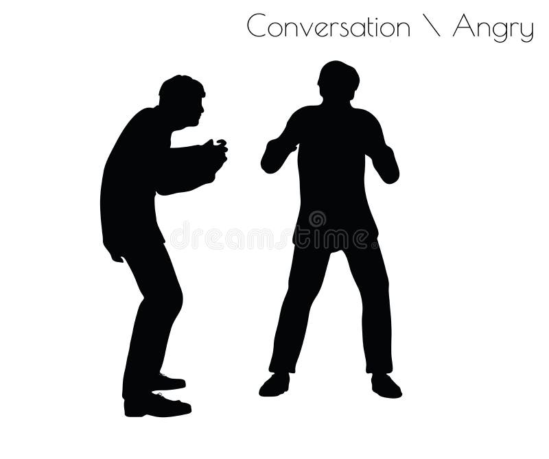 Boy Silhouette in Angry Talk Pose Stock Vector - Illustration of angry ...