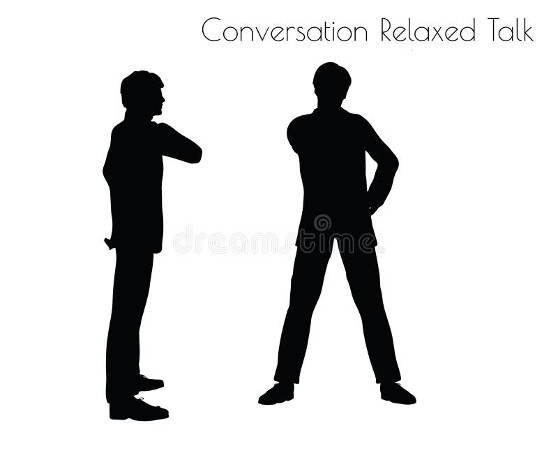 EPS 10 Vector Illustration of Man in Conversation Relaxed Talk Pose on ...