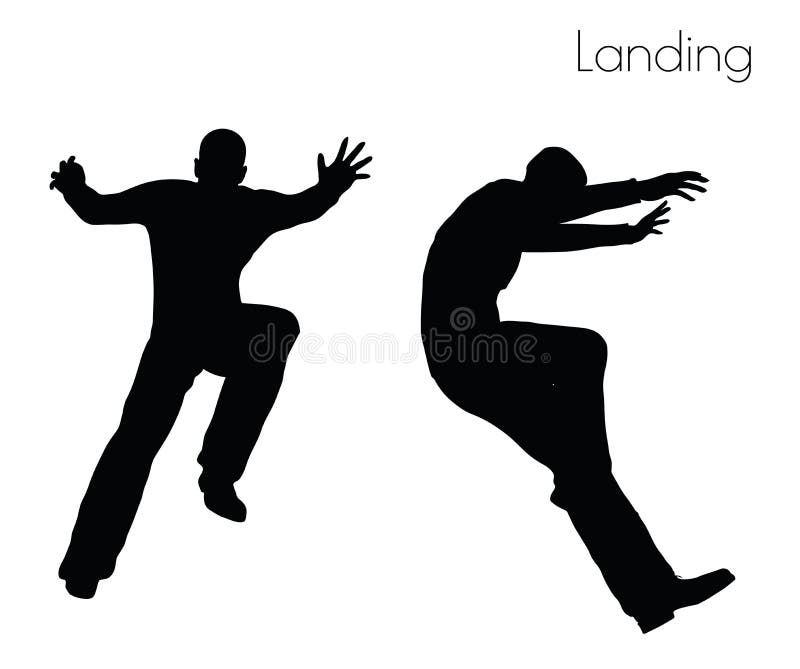 EPS 10 Vector Illustration of Man in Lifting Action Pose on White ...