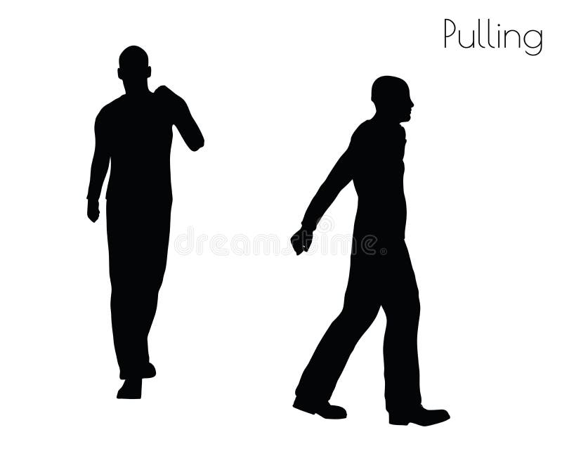 EPS 10 Vector Illustration of Man in Lifting Action Pose on White ...