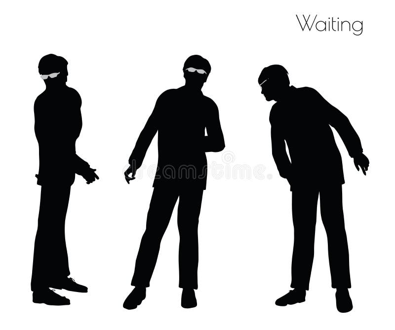 Boy in Waiting Pose on White Background Stock Vector - Illustration of ...